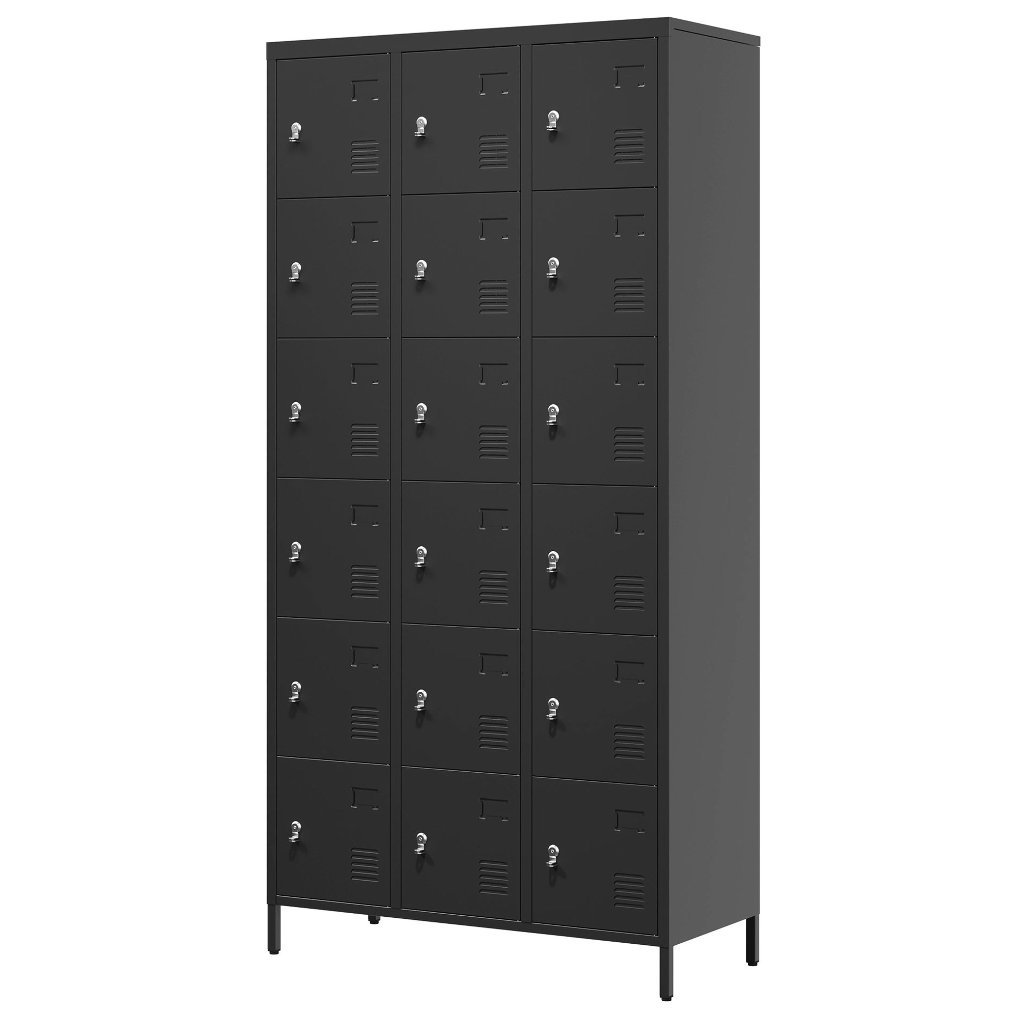 Inbox Zero 18 Door Metal Lockers, 72"h - Keep Your Space Neat With Home ...